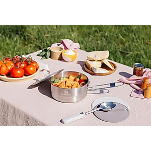 Stanley Wildfare Pro 5-Piece Saucepan Cookset | 2 qt Saucepan with Fold & Lock Handle | Camping Essentials for Your Camp Kitchen