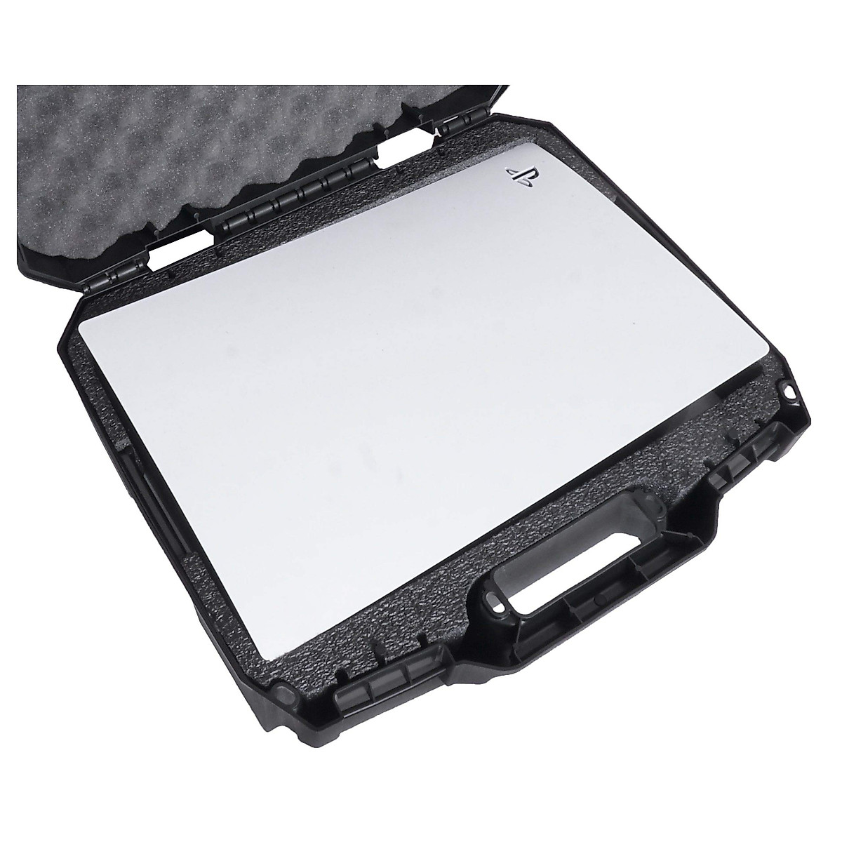 Case Club Compact Hard Carry Case - Fits Gen 1 PlayStation 5 (PS5) - Impact Resistant - Lockable - Laser Cut Foam - Made in USA