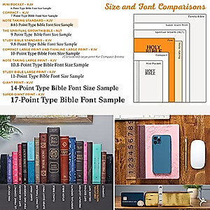 KJV Holy Bible, Note-taking Bible, Faux Leather Hardcover - King James Version, Brown/Pink