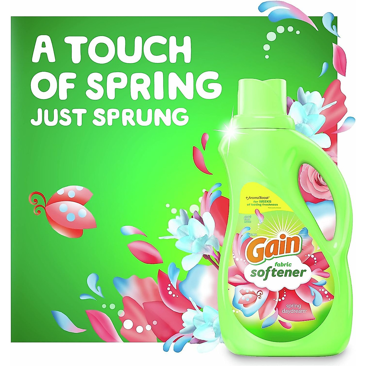 Gain Fabric Softener, Spring Daydream, 129 fl oz, 150 Loads