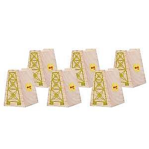 Bigjigs Rail High Level Blocks (Pack of 6) - Other Major Wooden Rail Brands are Compatible