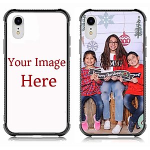 milika Custom Pictures Phone Case for iPhone Xr, Personalized Custom Phone Cases Customized Slim Soft and Hard tire Shockproof Protective Anti-Scratch Phone Cover Case- Black