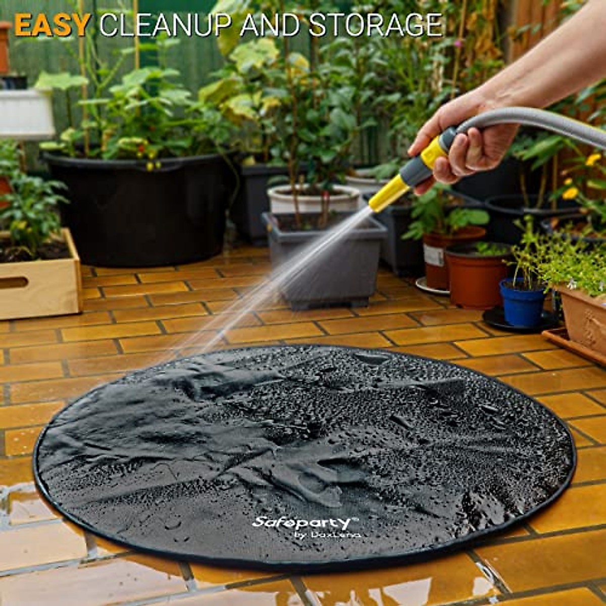 Safeparty Fireproof Mat for Deck Protection – (48” Large) Heat Resistant Mat, BBQ Mat for Under Grill, Grill Mats for Outdoor Grill Deck Protector