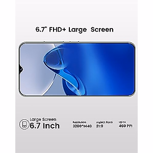 VIQEE M13Pro Unlocked Cell Phone, 6.7" HD Screen Unlocked Phones, 6+256GB Dual SIM Android 13 Smartphone with 256G Memory Card, Fingerprint Lock & Face ID, Long Battery Life (Green)