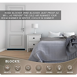 Door Draft Stopper,Leather Door Draft Stoppers for Bottom of Door,Under Door Draft Stopper Weather Stripping,30-36" Adjustable Draft Stopper for Bottom of Door,Door Draft Blocker,Grey