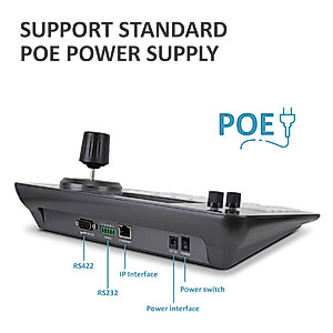 LEFTEK Video Conference PTZ Controller Decoding Series Keyboard with 5 Inch LCD Screen 4D Joystick POE Function Protocol Connection