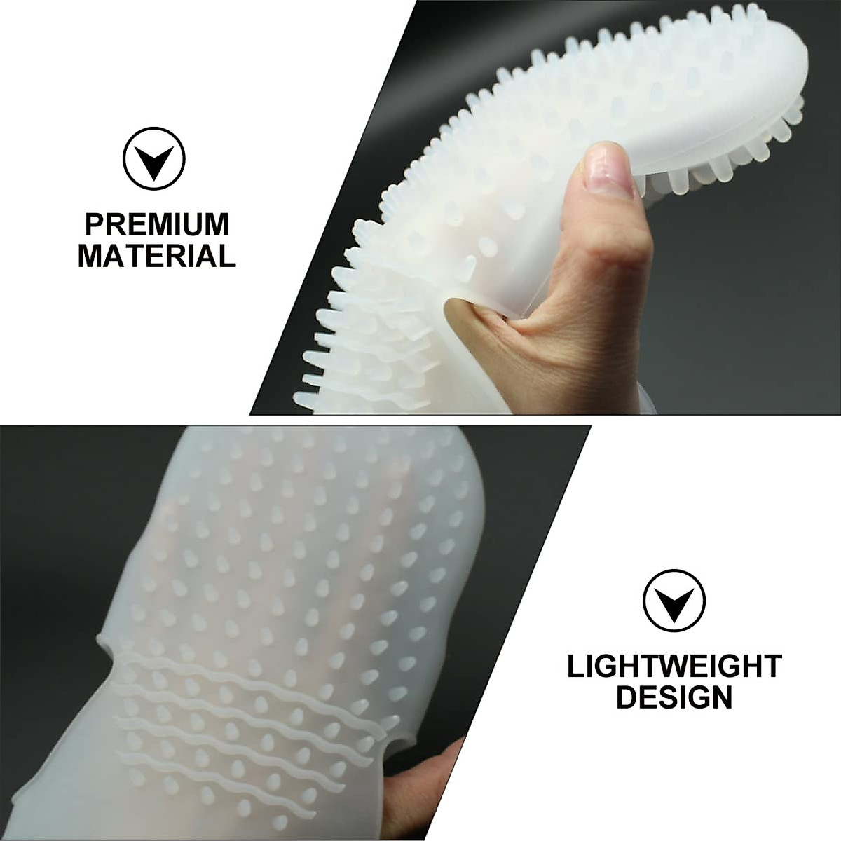 FRCOLOR 3 Pcs Scorpion Brush Silicone Massage Brush Muscle Massage Glove Massage Kit Silicone Body Scrubber Hand Held Massager Palm Massage Glove White Glove Brush Clean