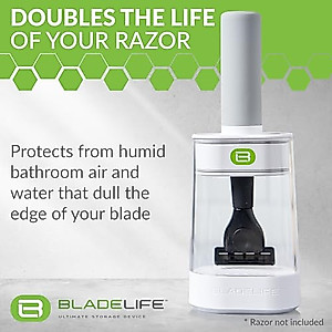 V1 for Men’s Razors Only: Razor Holder and Stand - Doubles the Life of your Blade - Deluxe Razor Case Keeps Blades Sharper for Longer