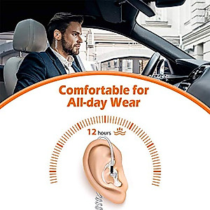 Zeadio Earmould Earpiece Earbud Earplug for Two-Way Radio Coil Tube Audio Kits (Clear, Pair of 8)