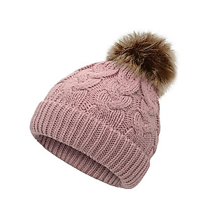 Baby Hats for Girls Boys Infant Toddler Baby Beanie Winter Hat Pom Pom Beanies Kids Warm Cap 4 Mix-Pack A One Size