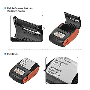 ERYUE Thermal Printer, PT-210 Portable Thermal Printer Handheld 58mm Receipt Printer for Retail Stores Restaurants Factories Logistics