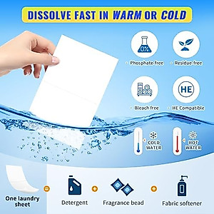 FIXSMITH Laundry Detergent Sheets - 200 Loads (100 Sheets) Fresh Linen Scent - Hypoallergenic,Eco Friendly Laundry Detergent Strips Ultra-Concentrated Travel Detergent Sheets.Plastic-Free,Liquidless