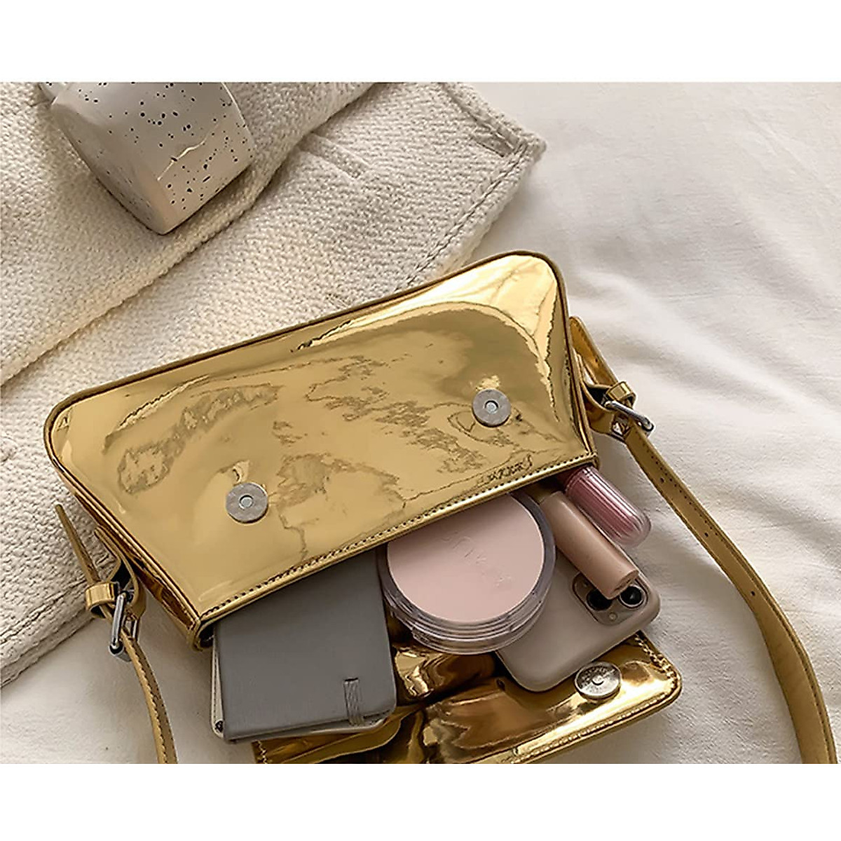 Evening Bag Women Hobo Bag Clutch Y2k Sparkly Silver Purse Tote Handbag Shoulder Party/Cute Crossbody Bags with Wallet