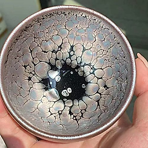 Ycc ice Ceramic Tea Cup, 4 OZ/120ml, Japanese Tenmoku/Jianzhan, Chinese Handmade Tea Cup, Asian Tea Cups, Asian Tea Cups No Handles