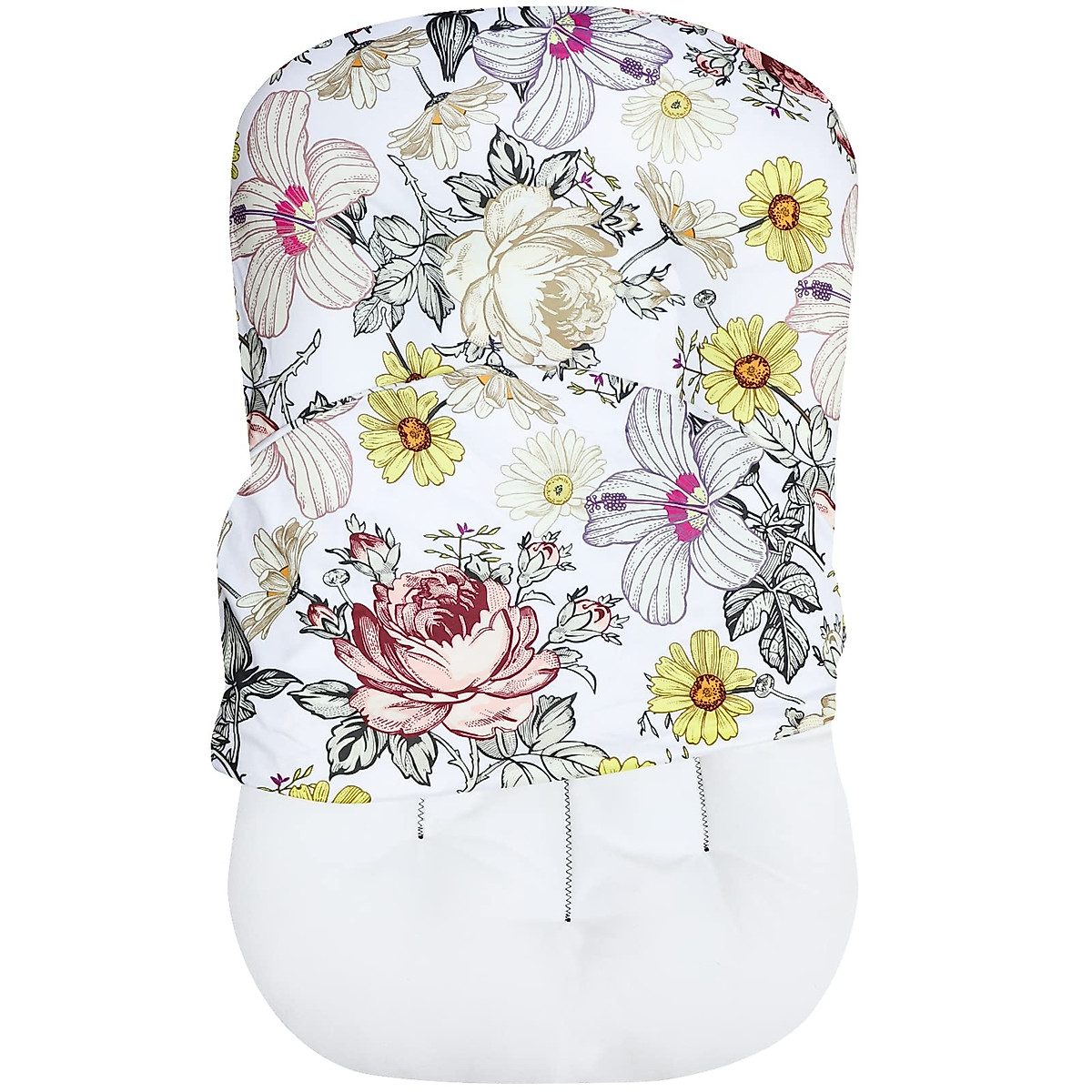 Newborn Lounger Cover for Boys Girls, Soft Snug Fitted Baby Lounger Slipcover, Removable Cover for Infant Lounger Pillow, Floral