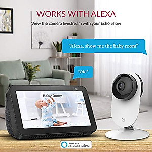 YI 2pc Security Home Camera, 1080p 2.4G WiFi Smart Indoor IP Cam with Night Vision, 2-Way Audio, AI Human Detection in Phone App, Pet Cat Dog Cam, Works with Alexa and Google