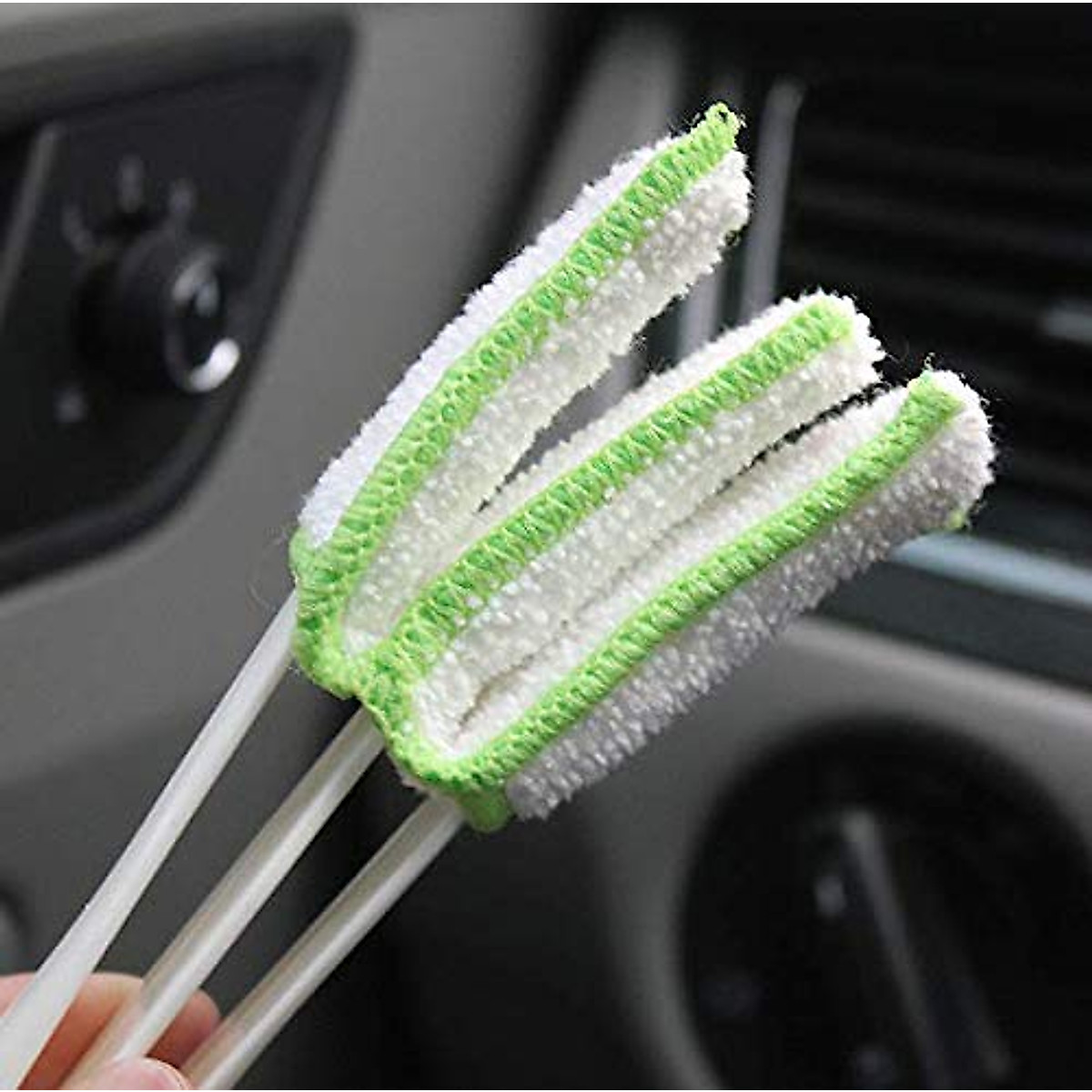 WOIWO Cleaning Brush For Air Outlet Of Two-Headed Car Air Conditioner, Soft Brush For Instrument Panel Dusting, And Cleaning Articles For Interior Decoration