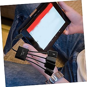 Hemobllo 1 Set Laptop Port Hubs Keybar Adaptador Universal LAN Port Hubs USB Hub Blackets Hub Hub Noire U Disk USB Drive Hub Converter Cable Keypad Extender USB Splitter Cell Phone Adapter