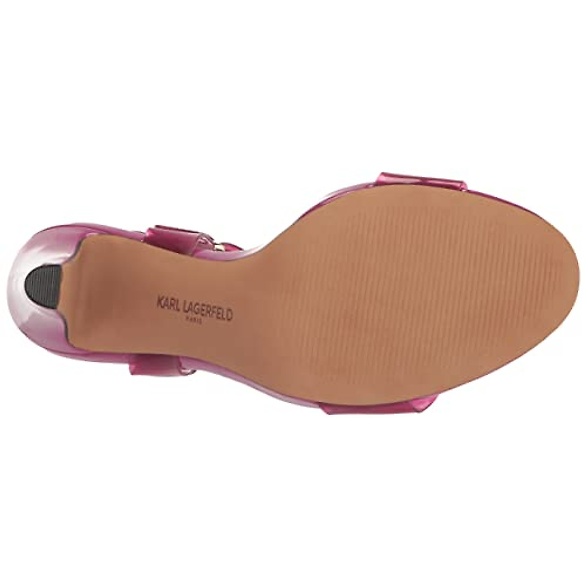 Karl Lagerfeld Paris Women's Cieone Ankle Strap Dress Heeled Sandal, Orchid, 7