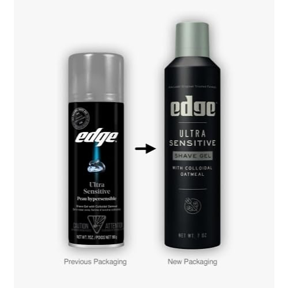 Edge Shave Gel, Fragrance Free, Ultra Sensitive with Oat Meal 7 oz (Pack of 2)