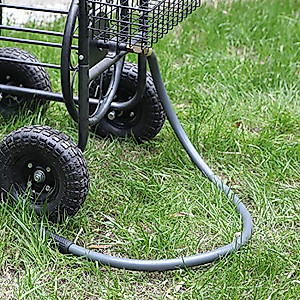 Worth Garden LEAD-IN Short Garden Hose 3/4 in. x 5ft.NO KINK,No Leak,HEAVY DUTY Durable PVC Water Hose with Brass Hose Fittings, Male to Female Fittings,12 YEARS WARRANTY,H065D01