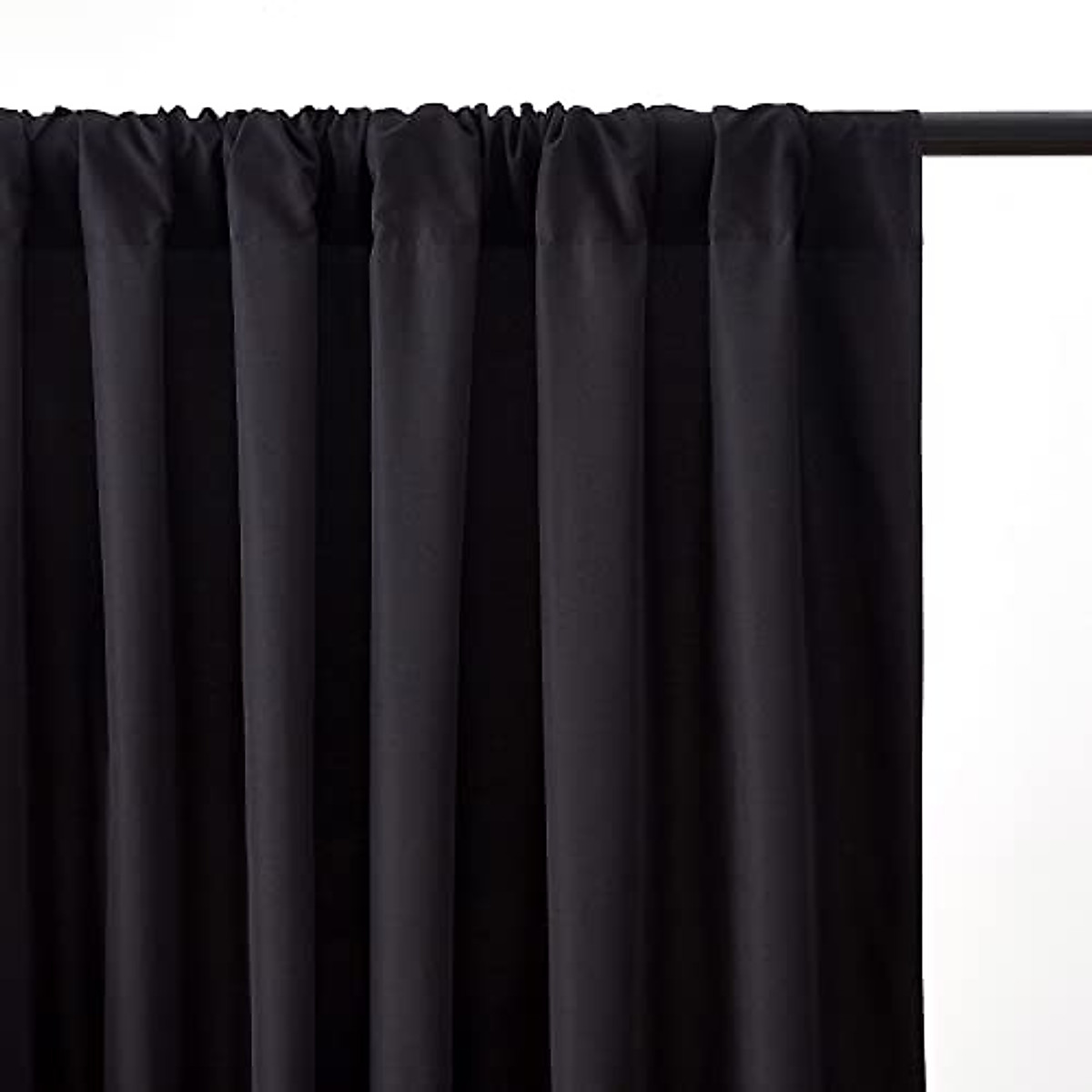 Black Backdrop Curtains Polyester Backdrop for Curtains Black Curtain Fabric 2 Packs 5ftx8ft Polyester Backdrop for Party