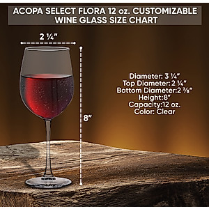 Personalized Wine Glass With Stem Custom Text Engraved 12oz Drinkware Decoration