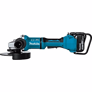 Makita XAG12PT1 5.0Ah 18V X2 LXT Lithium-Ion 36V Brushless Cordless 7" Paddle Switch Cut-Off/Angle Grinder Kit, with Electric Brake , Blue