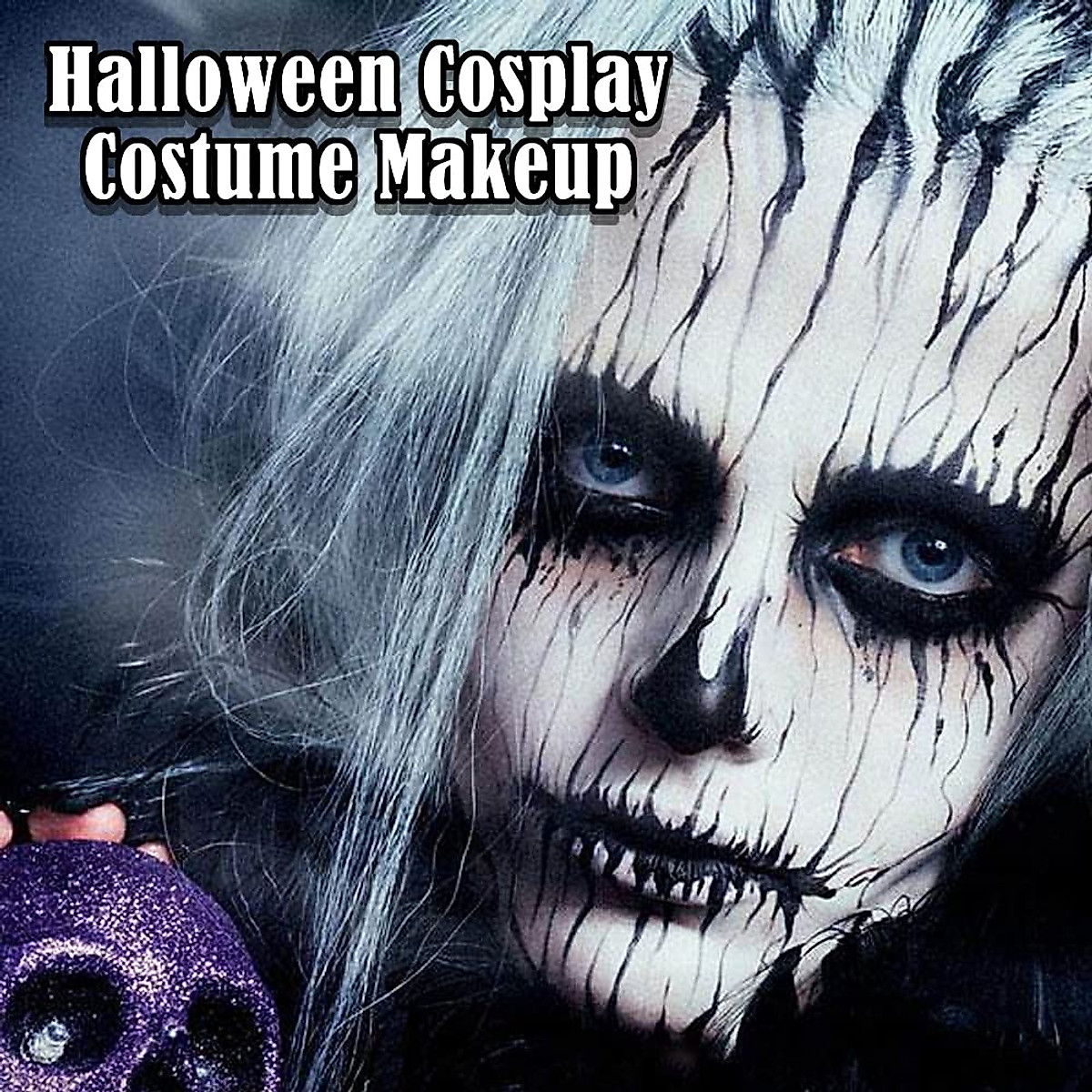 3 PCS Clown Makeup Eye Black Stick Black Face Paint Lipstick, Cream Blendable Body Paint Sticks Professional SFX Halloween Cosplay Costume Makeup,Eye Black Softball Baseball Football Sports Face Paint