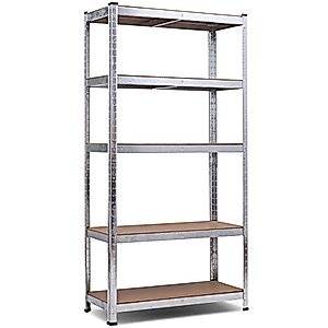 Giantex 5-Tier Shelving Rack Garage Storage Rack Adjustable Shelves Steel Multipurpose Display Stand Bolt-Free Assembly