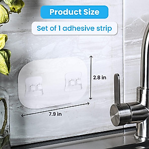 2 Pack Shower Caddy Adhesive Replacement, Shower Shelf Adhesive Replacement, Strong Shower Adhesive Strips for Shelf, Caddy, Rack, and Basket Holder