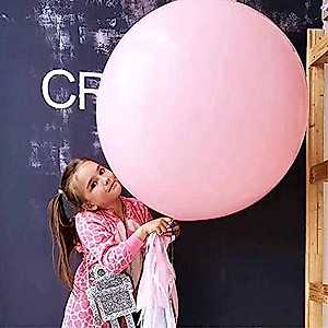 LOVESTOWN 36 inches Pastel Balloons, 12 PCS Large Macaron Balloons Jumbo Latex Party Balloons Giant Round Balloons for Wedding Party Festival Decorations