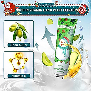 COYMOS Christmas Gifts for Women Hand Lotion Gift Set with Tin Box, Christmas Stocking Stuffers for Women Girls Mom, Travel Size Lotion for Dry Skin, 6 Natural Plant Fragrances