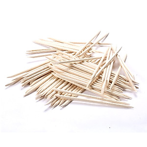 100Pcs Orange Wood Sticks for Nails, HOOMBOOM Double Sided Cuticle Pusher Remover Nail Art Manicure Pedicure Tool for Manicure Pedicure