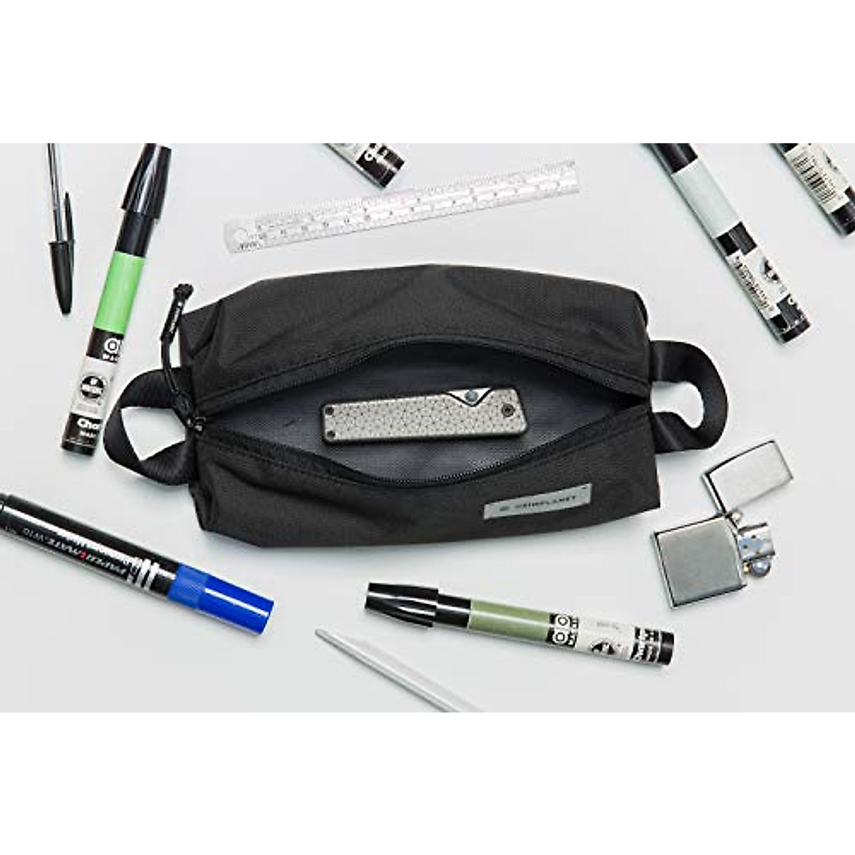 HEIMPLANET Original | HPT Carry Essentials - Simple Pouch | Simple Pencil case/Pouch Made of Water-Resistent and Durable DYECOSHELL | Supports1% for The Planet (Black)