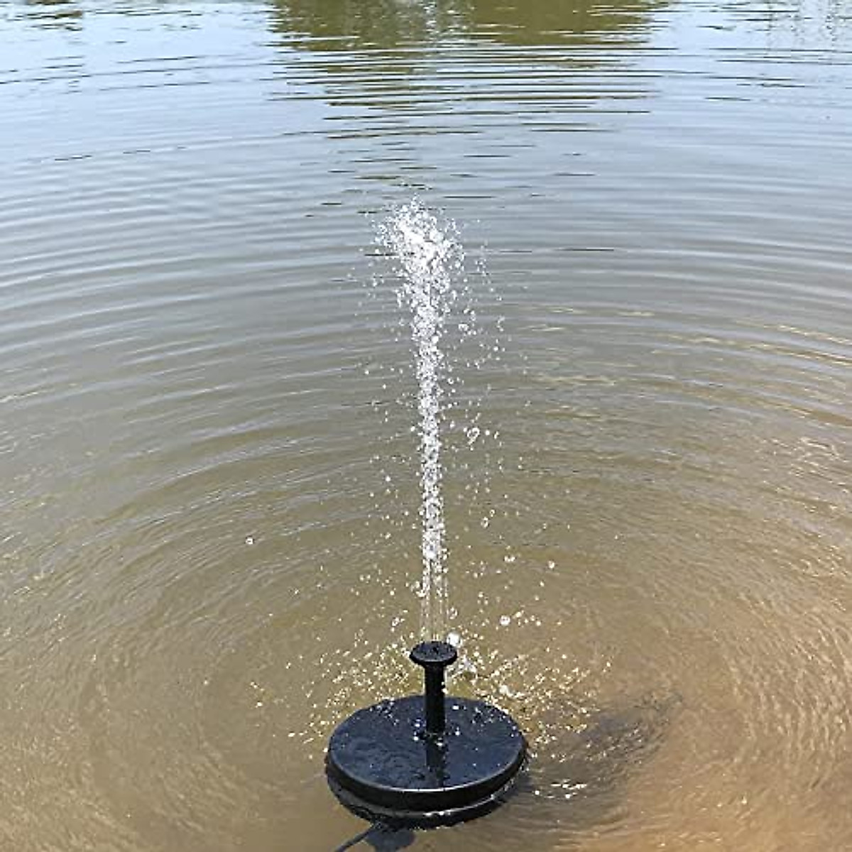 COODIA 660GPH Submersible Pump Pond Fountain with Inside Filter and RGB Colorful LED Light, Multiple Water Fountain Spray Nozzles Kit for Garden PondIndoor and Outdoor Landscape (SOLAER POWERED)