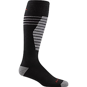 Darn Tough 8020-C-1001-05 Edge Thermolite OTC Midweight with Cushion w/Padded Shin Black Large