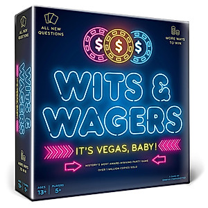 Wits & Wagers: It's Vegas Baby - A Board Game by North Star Games 3-10 Players - Board Games for Family 25 Mins of Gameplay - Games for Family Game Night-for Kids and Adults Ages 6+ - English Version
