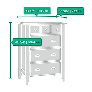 Sauder Shoal Creek 4-Drawer Chest, Jamocha Wood finish