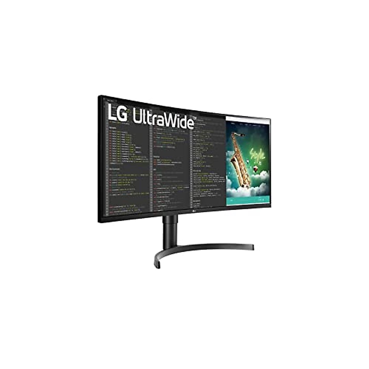 LG 35” 35BN75CN-B VA HDR QHD UltraWide™ Curved Monitor (3440x1440) with 100Hz Refresh Rate, 5ms(GTG), USB Type-C™, AMD FreeSync™, Dynamic Action Sync, Black Stabilizer, MaxxAudio® & Ergonomic Design