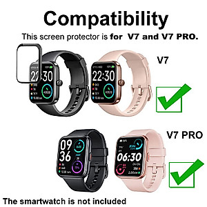 smaate 3D Screen Protector Compatible with SKG V7 and V7 PRO 1.7 inches Smartwatch