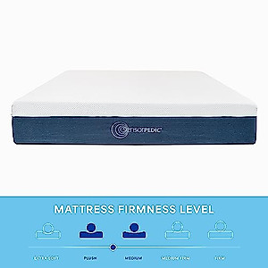 SensorPEDIC 10-Inch Twin Mattress, iCOOL Tech and Cooling Gel Infused Medium Plush Memory Foam Mattress, CertiPUR-US Certified, Bed-in-a-Box, Fiber Glass Free, Twin Size (75" L x 39" W x 10" H)