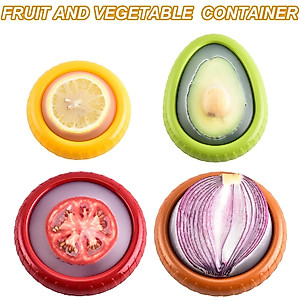 CTOBU Silicone Fruit Storage Box,fruit storage containers for fridge，Fruit And Vegetable Anti-Oxidation Storage Box,food storage containers，Silicone Fruit and Vegetable Storage Containers． (green)