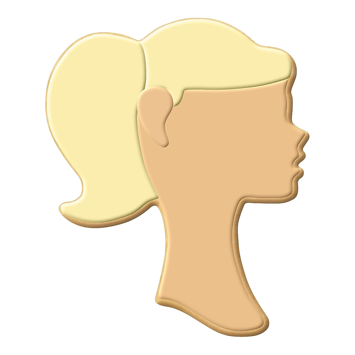 Foose Doll Head Cookie Cutter 4.25 Inch –Tin Plated Steel Cookie Cutters – Doll Head Cookie Mold