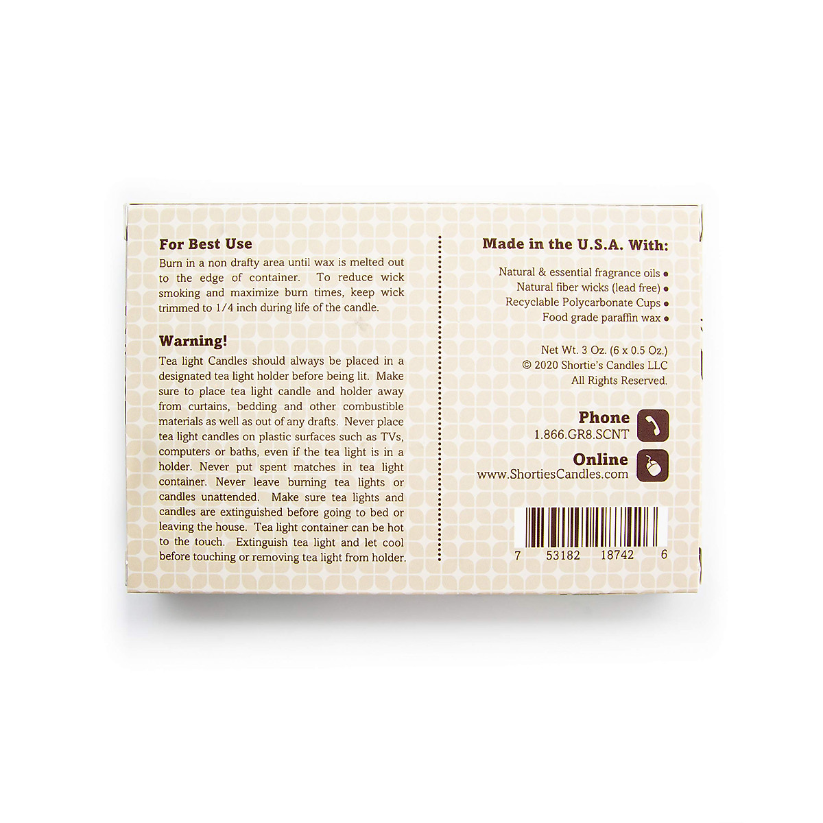 Grapefruit Premium Tealight Candles - Highly Scented with Essential Oils - 6 Pink Tea Lights - Beautiful Candlelight - Made in The USA - Fruit & Berry Collection