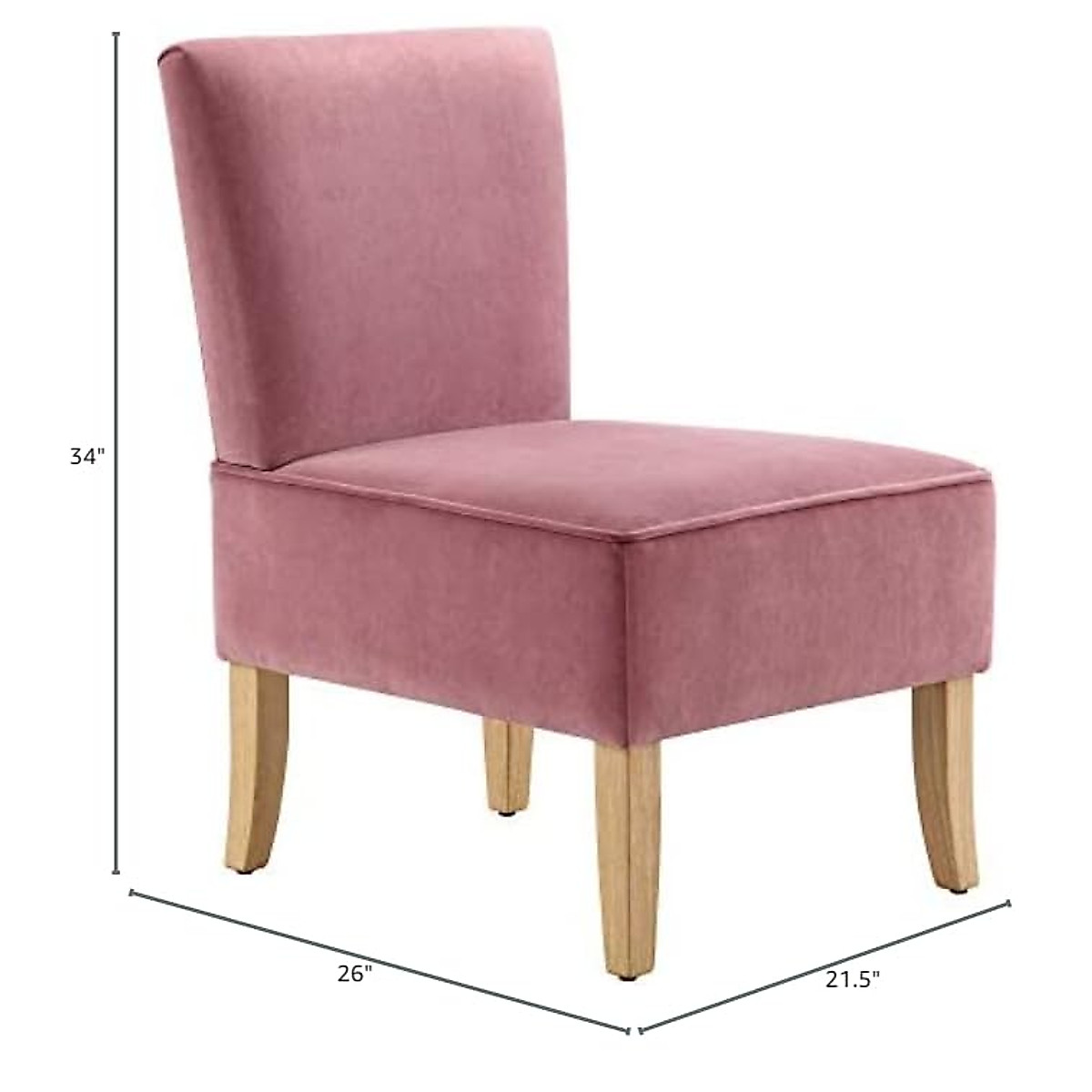 ACQCA Upholstered Folding Set of 2, Foldable Chairs with Solid Wood Frame for Dining Room, Office, No Assembly Required, Walnut, 19" Wx21.25 Dx34 H, Pink