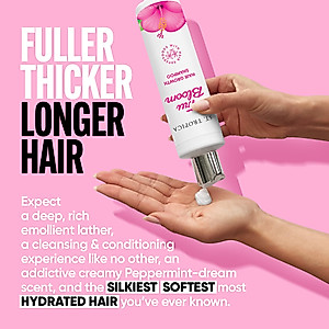 Tru Bloom Hair Growth Shampoo and Conditioner 10oz Set - To Combat Hair Loss & Hair Thinning | With Scientifically Proven ingredients like Biotin, Caffeine, Peppermint Oil, Saw Palmetto & Red Ginseng