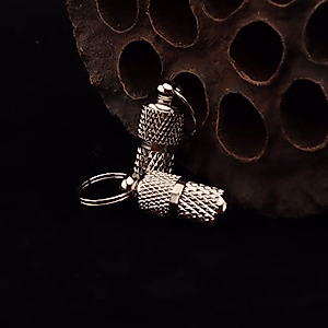 kcrygogo Copper Collar Bell for Small Pet, 0.7 inch Bell for Cats and Small Dogs,Noise Maker Anti-Theft Bell with Silver Pet Anti-Lost ID Pendant Tags (2Set)