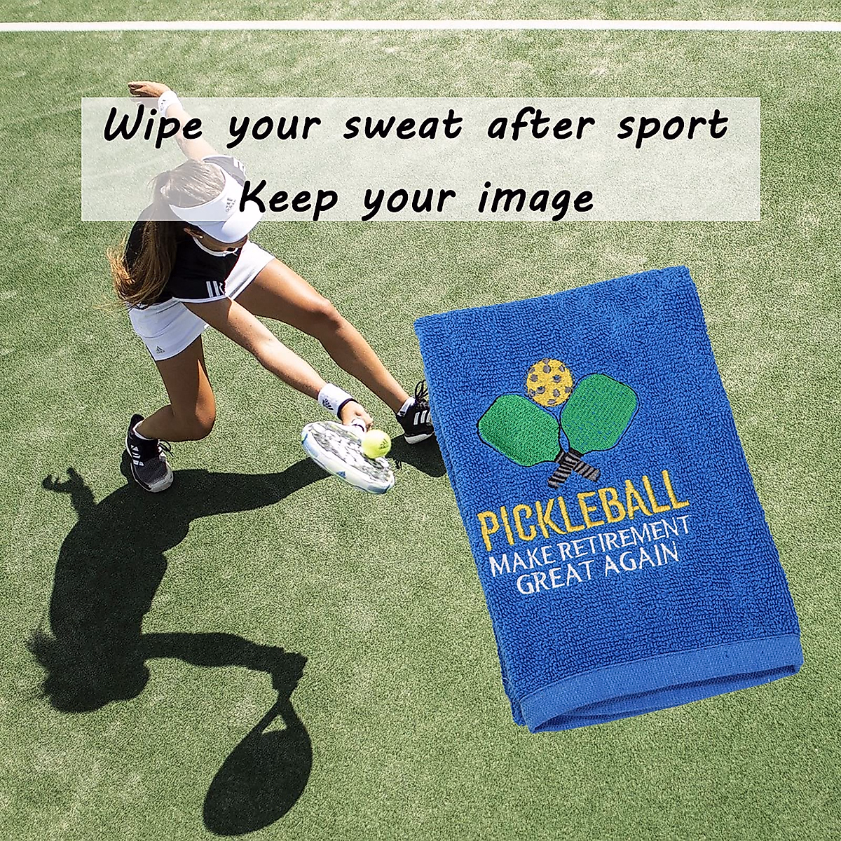 LEVLO Pickleball Sports Lovers Gift Pickleball Make Retirement Great Again Towels for Pickleball Lovers Gifts (PICKLEBALL MAKE RETIREMENT GREAT AGAIN)