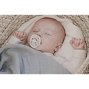 Bibs Cuddle Baby Swaddle | 100% Organic Muslin Fabric | Soft, Breathable & Absorbent | Made in Denmark | Measures 47" x 47" (Ivory)